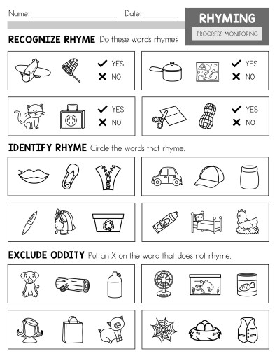 Phonemic/Phonological Awareness: Rhyming – Teaching To The Test-Taker
